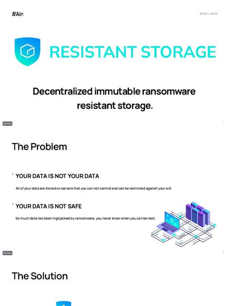Decentralized Immutable Ransomware Resistant Storage Pdf Backup Information Technology