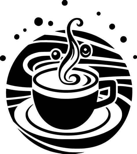Coffee Black And White Vector Illustration 26707083 Vector Art At Vecteezy