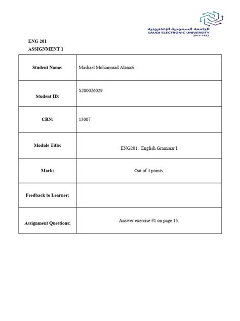 Eng201 Assignment 1 Pdf