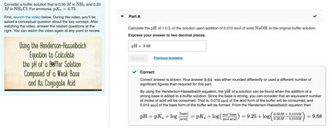 solved consider a buffer solution that is 0 50 m in nh3 and