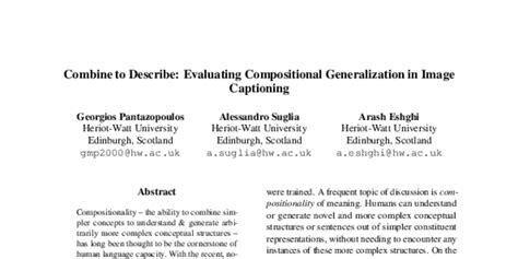 Combine To Describe Evaluating Compositional Generalization In Image