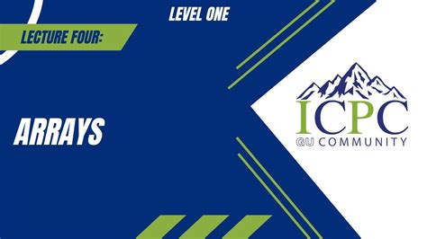 Lecture 4 Level 1 Arrays Youtube