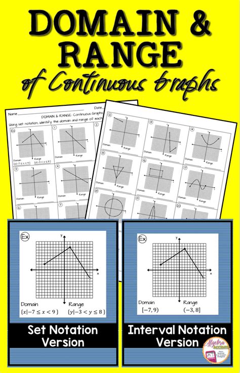 Identifying The Domain And Range From Continuous Graphs Algebra