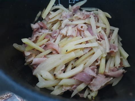 밥솥 베이컨 감자 볶음