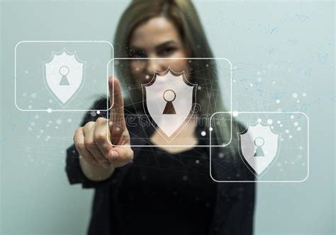 cyber security and futuristic technology concept scan password with technology icons and