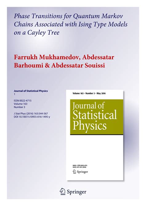 Pdf Phase Transitions For Quantum Markov Chains Associated With Ising