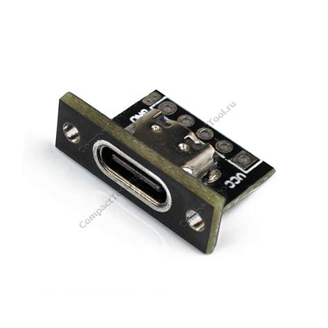 Разъем Type-C Female на плате 5-pin купить в интернет-магазине ...