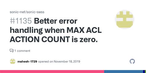 Better Error Handling When Max Acl Action Count Is Zero · Issue 1135
