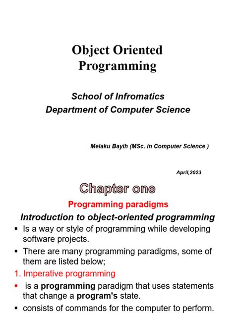 Chapter 1 Introduction To Oop Pdf Inheritance Object Oriented Programming Java