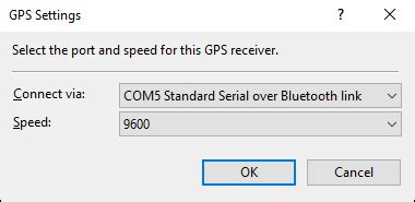 GPS Settings Dialog Learn How Using ExpertGPS Map Software