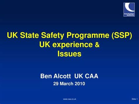 Ppt Uk State Safety Programme Ssp Uk Experience And Issues Powerpoint Presentation Id 7061709