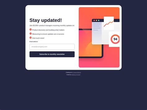 Frontend Mentor Formulário Newsletter Coding Challenge Solution