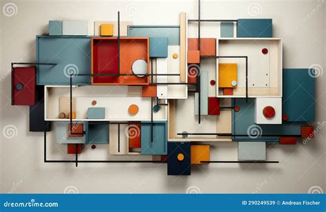 Light Background With Colored 3d Rectangles Of Different Sizes Stock Image Image Of Geometric
