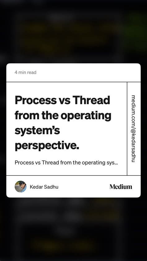 Suraj Raut On Linkedin Difference Between A Process And A Thread In Detail With An Emphasis On…