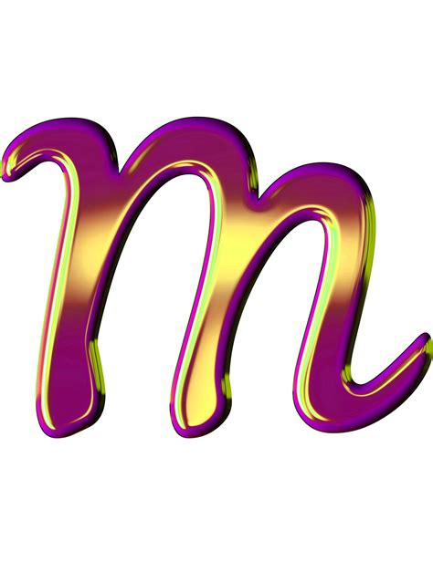 Purple Golden Alphabet Png