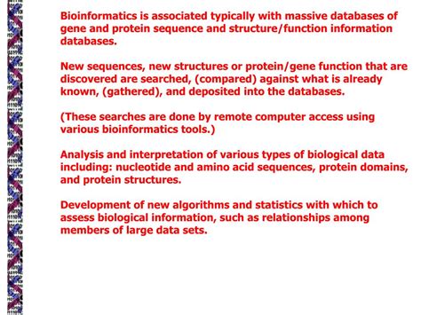 PPT Overview Of Bioinformatics PowerPoint Presentation Free Download ID