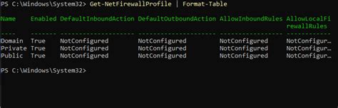 Commandes Powershell Pour Le Pare Feu Windows Get Netfirewallprofile Get Netfirewallrule