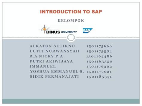 PPT INTRODUCTION TO SAP PowerPoint Presentation Free Download ID 3005614