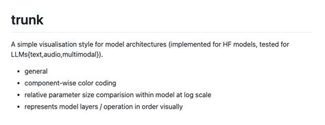 Trunk Hungging Face에 공개된 Llm 모델들의 간략한 시각화를 위한 도구 읽을거리and정보공유 파이토치 한국 사용자 모임
