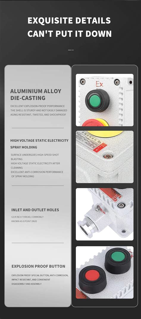 Explosion Proof Control Station Explosion Proof Emergency Stop Switch Explosion Proof Control