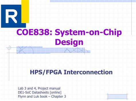 Pdf Coe838 System On Chip Designcoursescoe838labshps Fpgahpsfpga Interconnection