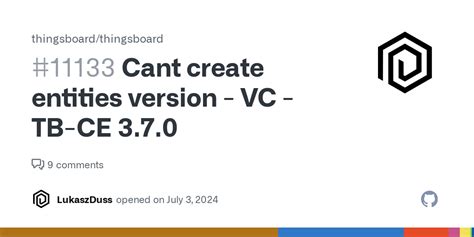 Cant Create Entities Version Vc Tb Ce 370 · Issue 11133