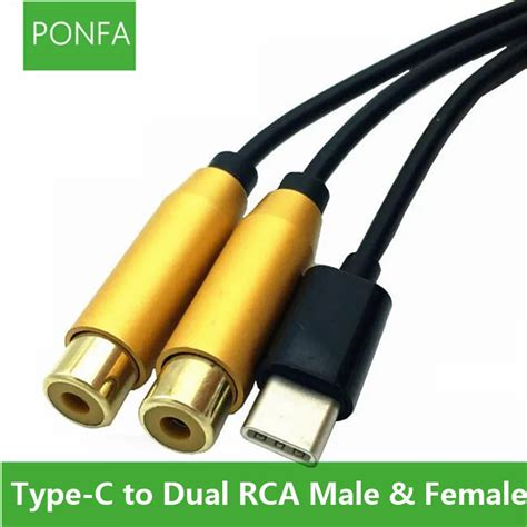 Usb C Rca Audio Cable Type C To 2 Rca Cable 2rca Jack Type C Rca Cable