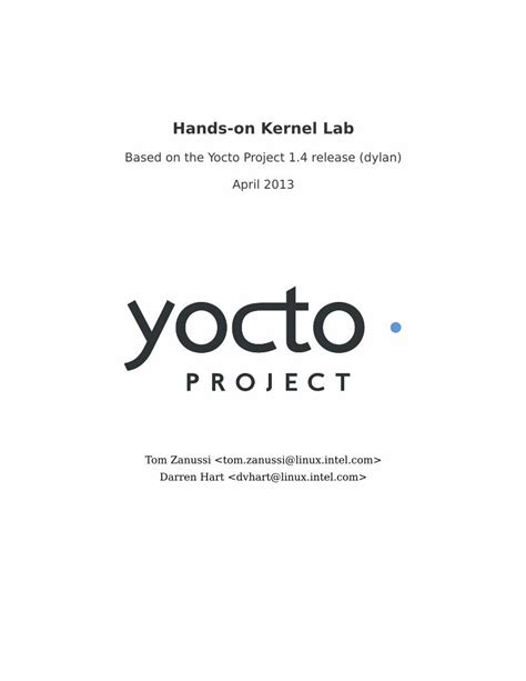 Pdf Yocto Project Hands On Kernel Lab Dokumentips
