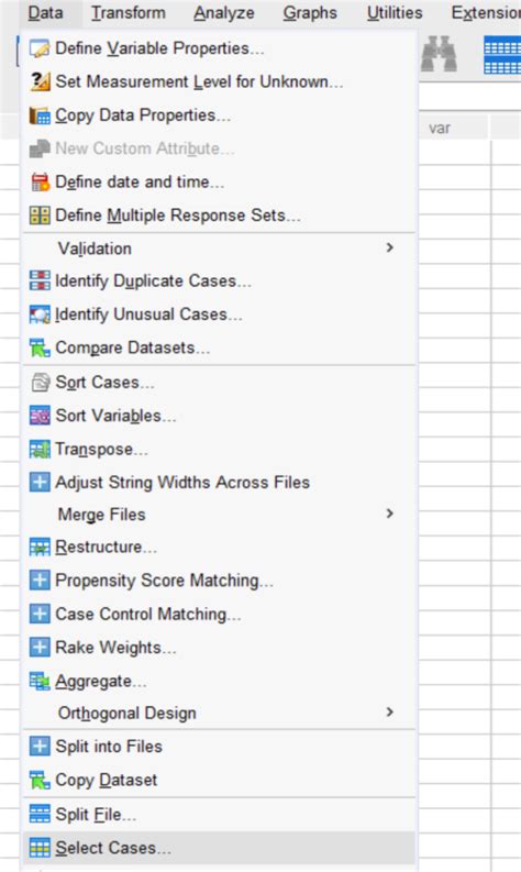 Spss How To Select Cases Based On Multiple Conditions