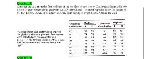 Solved Question 3 Consider The Data From The First