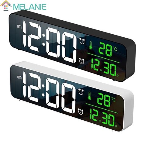 Led Digital Alarm Clock With Digital Temperature Date Display Usb
