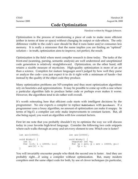 Code Optimization Compilers Principles Techniques And Tools
