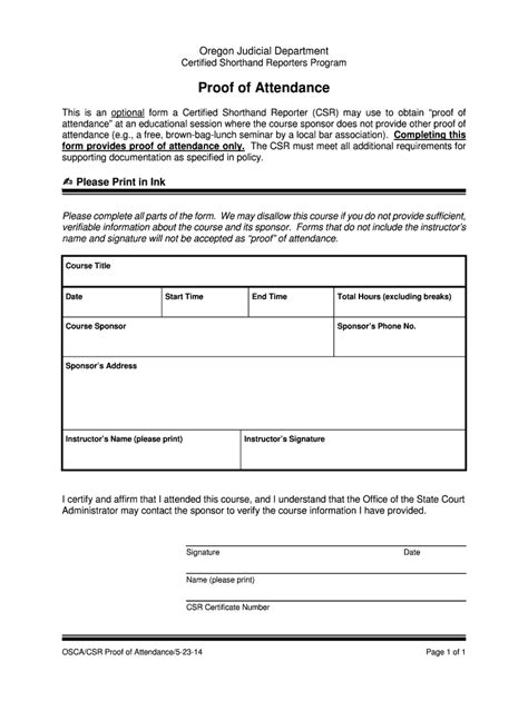 Proof Of Attendance Form Fill Out And Sign Online Dochub