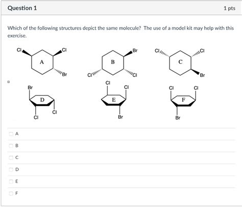 Solved Question 1 1 Pts Which Of The Following Structures
