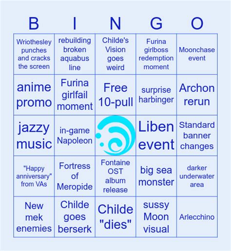 4 1 Special Program Bingo Card