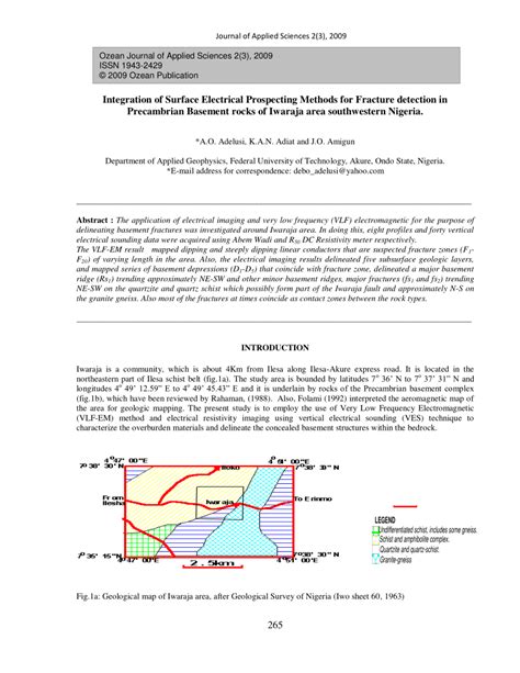 Pdf Integration Of Surface Electrical Prospecting Methods For