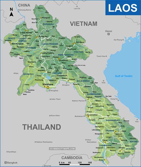 ผลงาน แผนที่ประเทศลาว