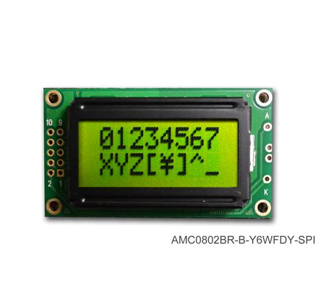 AMC0802BR B Y6WFDY SPI 8x2 Character LCD Module SPI Interface Store Orient Display