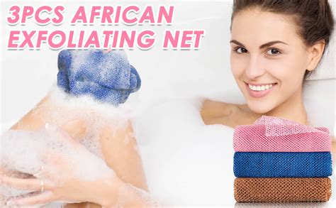 3 Pieces African Net Sponge African Exfoliating Net Nylon