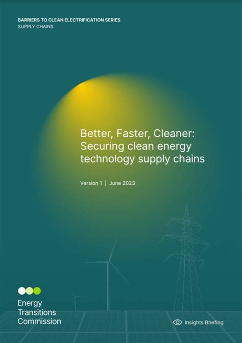 Better Faster Cleaner Securing Clean Energy Technology Supply Chains Ourenergypolicy