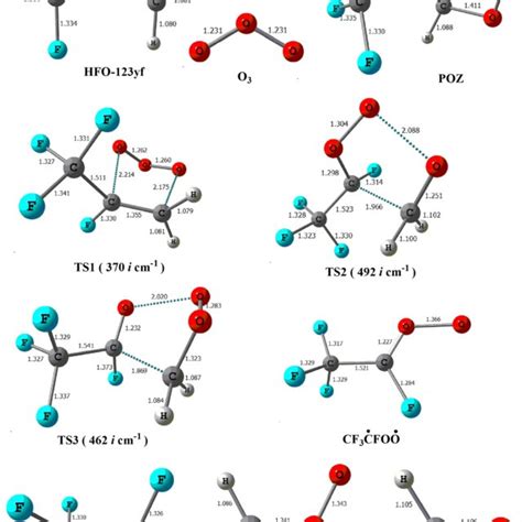 Optimized Geometries Of Reactants Intermediates And Transition States