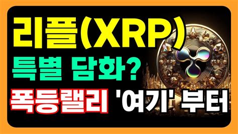 리플 전망 긴급 폭등랠리 여기 부터 시작 Youtube