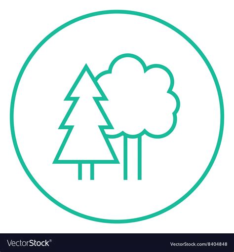 Trees Line Icon Royalty Free Vector Image VectorStock