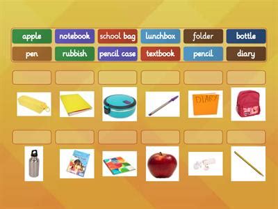 Matching classroom objects Öğretim kaynakları