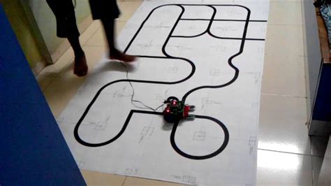 Line Following Robot Using Avr Atmega8 Boot Board Youtube