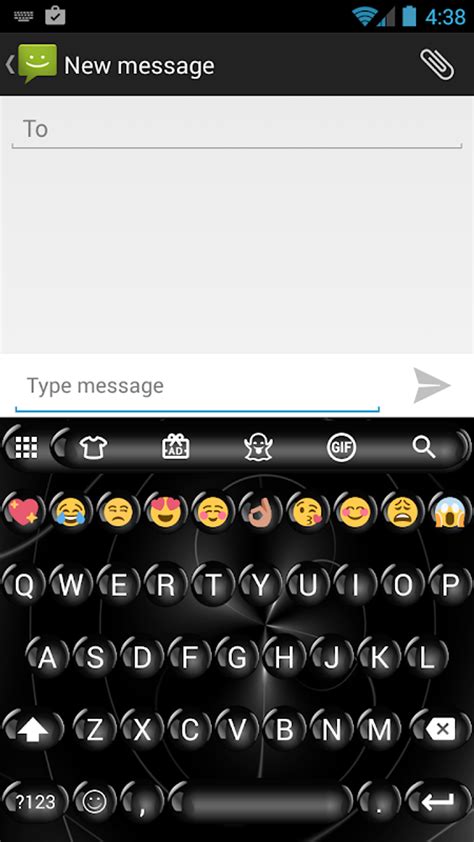 Spheres Black Emoji Keyboard Apk для Android — Скачать
