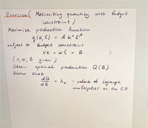 solved exercisel maximizing quantity with budget