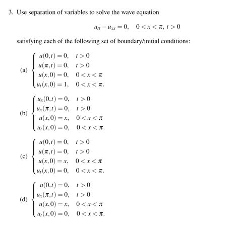 solved use separation of variables to solve the wave