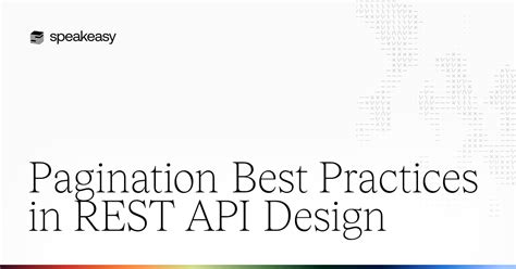 pagination best practices in rest api design speakeasy