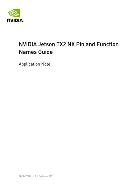 Jetson Tx2 Nx Pin And Function Names Guide Da 10697 001 V1 0 Pdf Contractual Term License